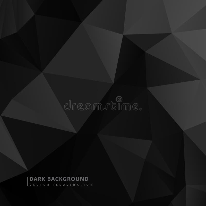 Low Poly Dark Black Background Vector Design Illustration Stock Vector ...