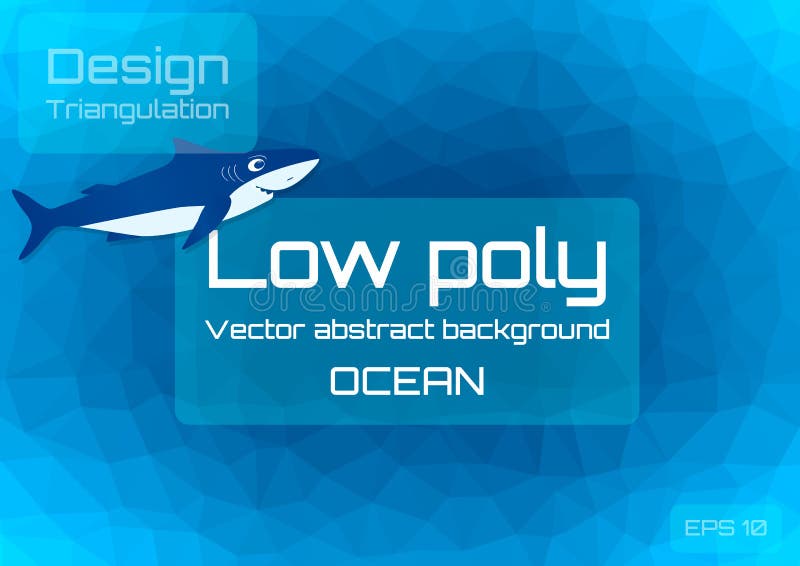 Low Poly Dark Blue Abstract Background. Geometric Triangulation of ...