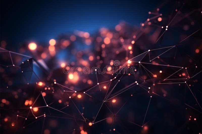 Low-poly Dark Space Background in 3D Rendering Stock Illustration ...