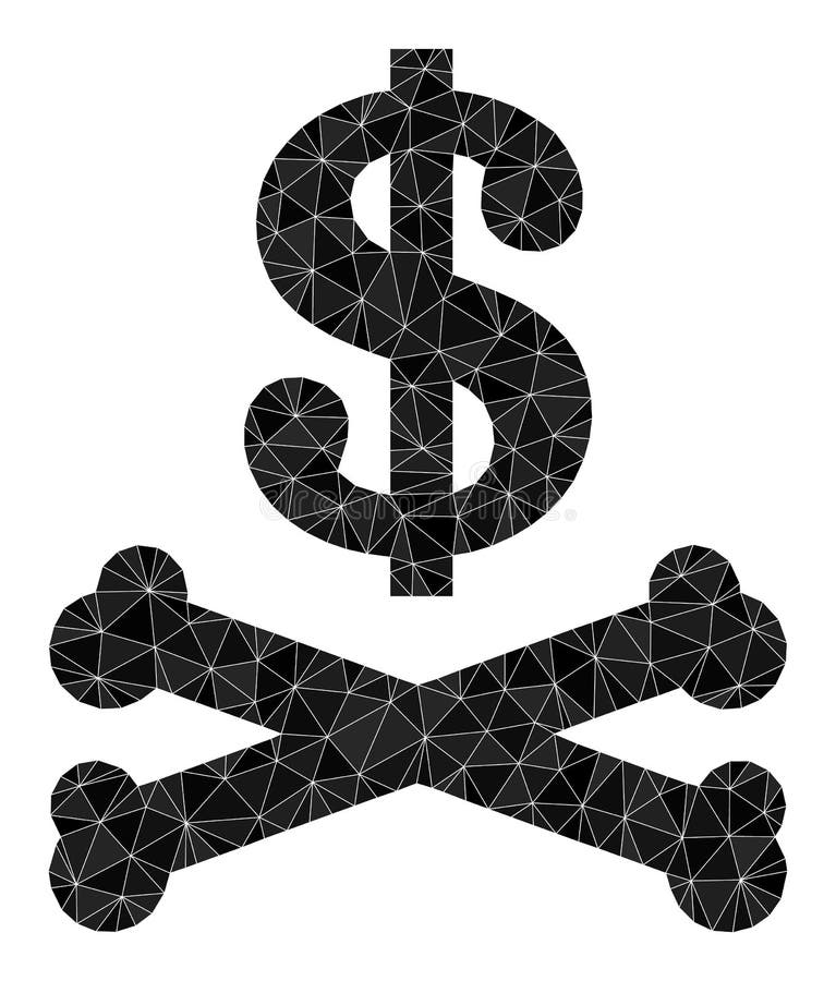 Vector Dead Dollar Lowpoly Icon Stock Vector - Illustration of ...
