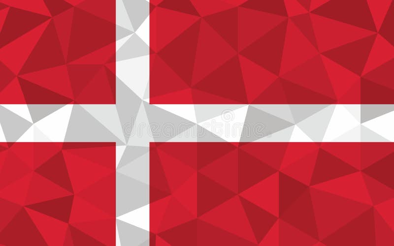 Denmark Flag Illustration. Futuristic Danish Flag Graphic with Abstract ...
