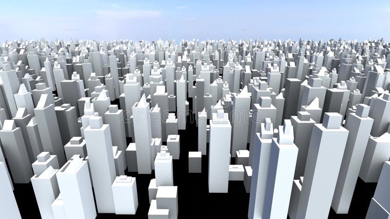 Low Poly Dense Cityscape Fly-through Animation, 4k Stock Video - Video ...