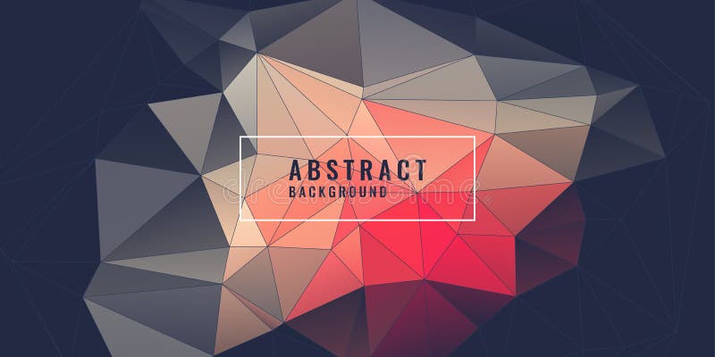 Low Poly Design. Abstract Polygonal Object in the Background Stock ...