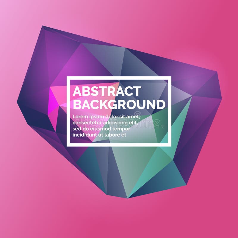 Low Poly Design. Abstract Polygonal Object in the Background Stock ...