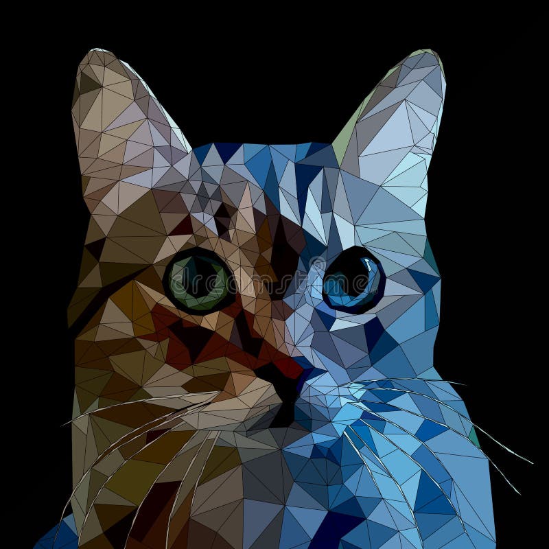 Low Poly Design. Abstract Vector Illustration, Low Poly Style. Stylized ...