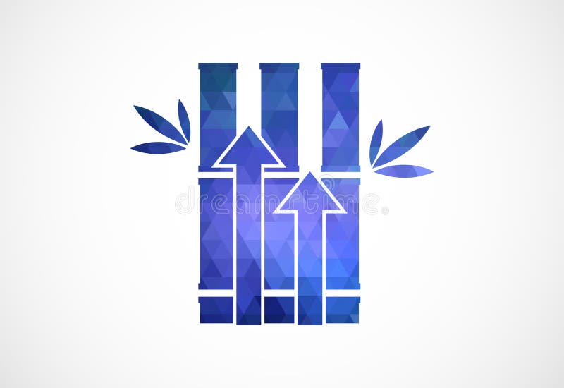 Low Poly Design and Bamboo Financial Logo, Vector Illustration Stock ...