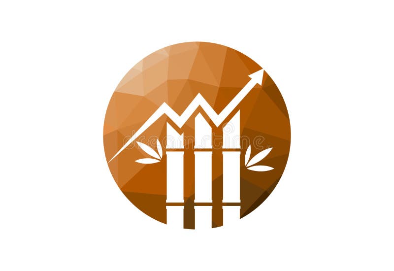 Low Poly Design and Bamboo Financial Logo, Vector Illustration Stock ...