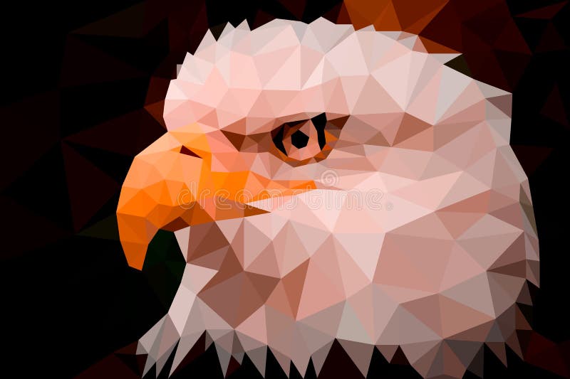 Low Poly Design. Eagle Triangles Low Poly Art Vector Stock Vector ...