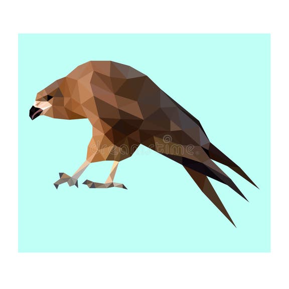 Low Poly Illustration of Eagle Stock Vector - Illustration of birds ...