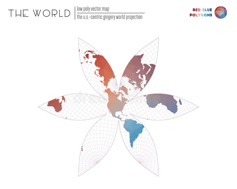 Low Poly Design of the World. Stock Vector - Illustration of diagram ...