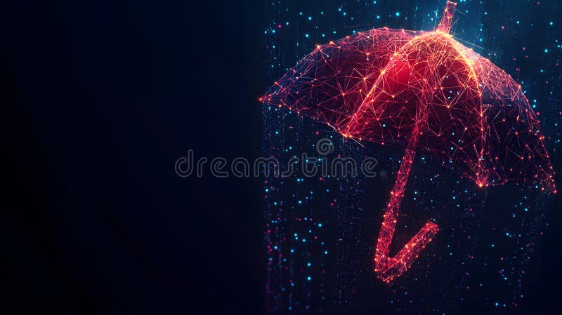 Low Poly Digital Insurance and Assurance Concept Stock Illustration ...