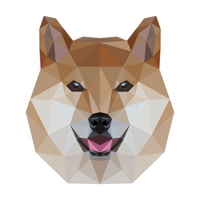 Low Poly Dog stock vector. Illustration of realistic - 78391625