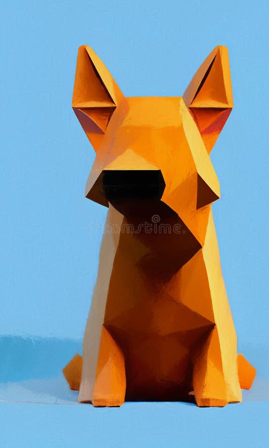 Low Poly Dog - Stylized Digital Art Stock Illustration - Illustration ...