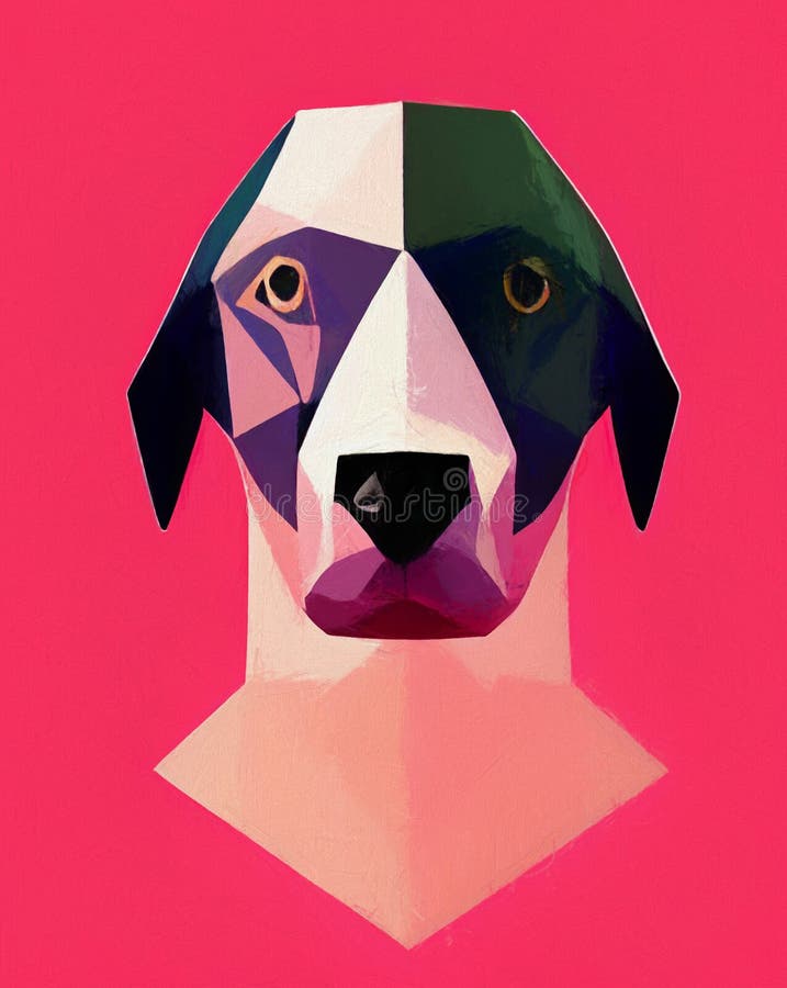 Low Poly Dog - Stylized Digital Art Stock Illustration - Illustration ...