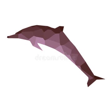 Low poly dolphin stock illustration. Illustration of gradient - 92690534