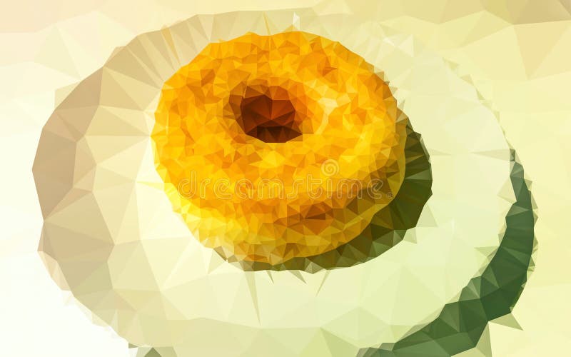 Low poly donut wallpaper stock illustration. Illustration of love ...