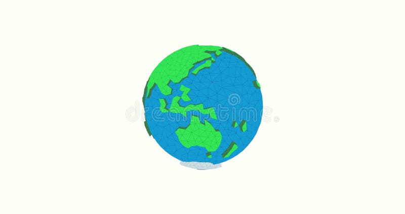 Low Poly Earth Plane 3d Image Stock Illustration - Illustration of ...