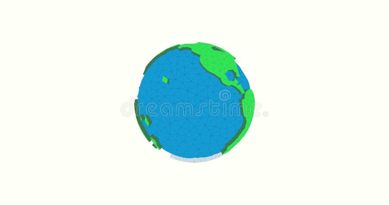 Low Poly Earth Plane 3d Image Stock Illustration - Illustration of ...