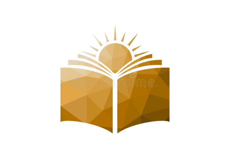Low Poly and Education Logo Design, Vector Design Template Stock ...