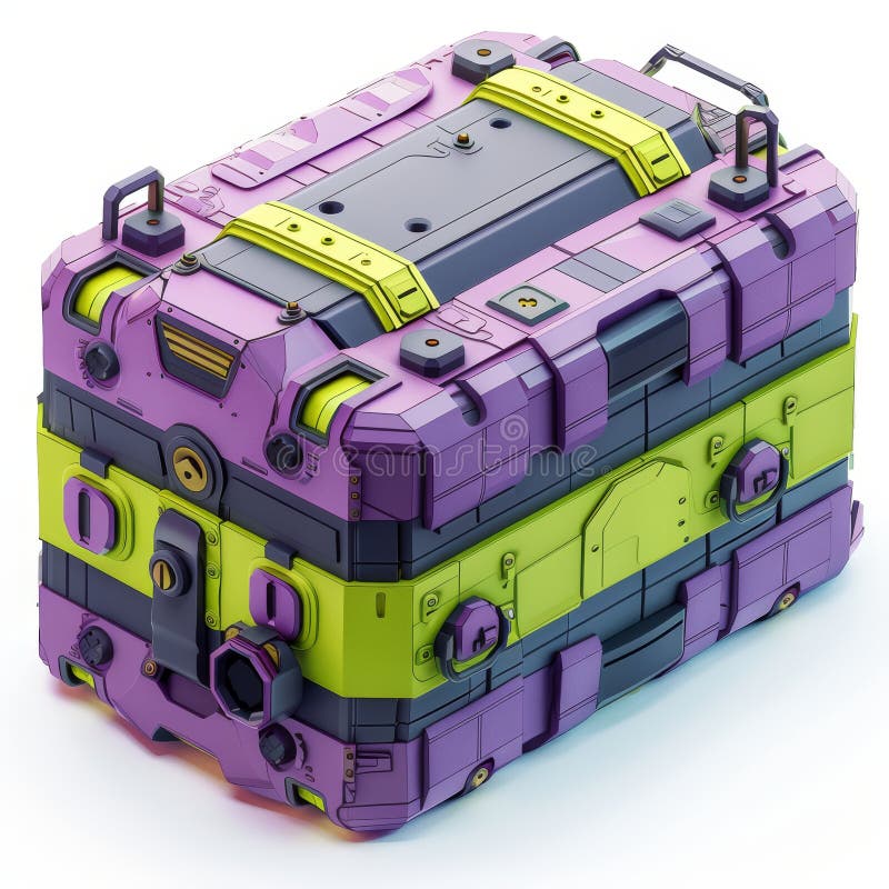 Low Poly Electric Vehicle Battery Pack in Eco-Friendly Environment ...