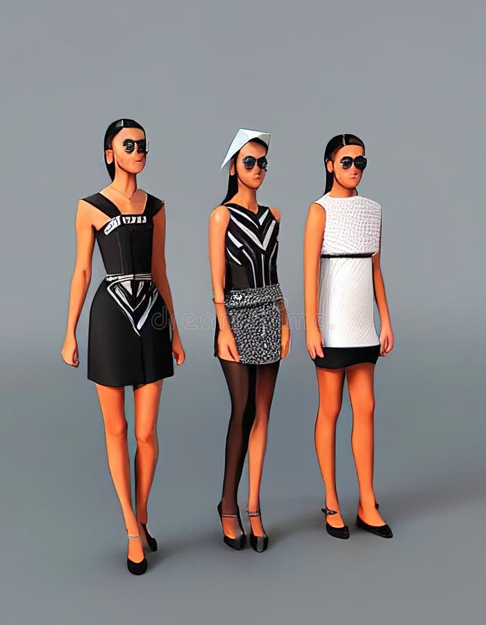 Low Poly: Fashion Show, Entry of Models, Ai Generated Stock ...