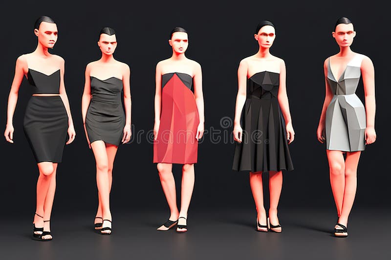 Low Poly: Fashion Show, Entry of Models, Ai Generated Stock ...