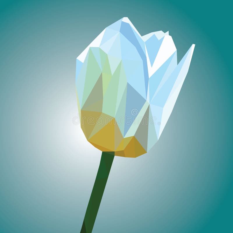 Low poly flower stock illustration. Illustration of shape - 66338137