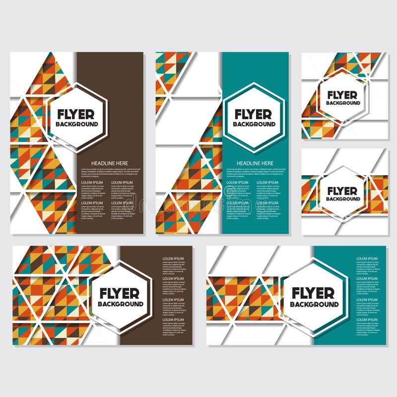 Low Poly Flyer Style Background Design Template Stock Vector ...
