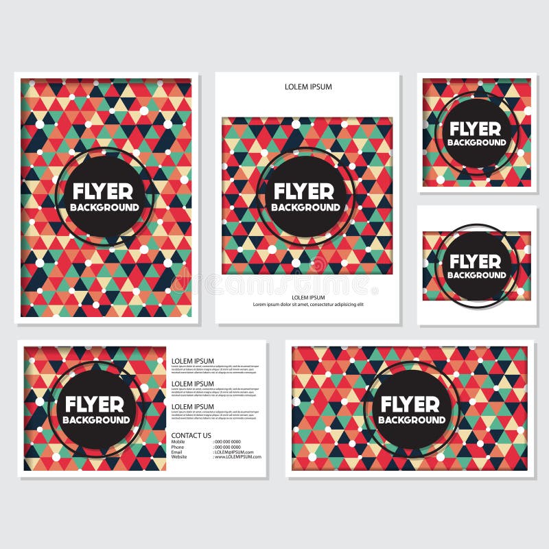 Low Poly Flyer Style Background Design Template Stock Vector ...