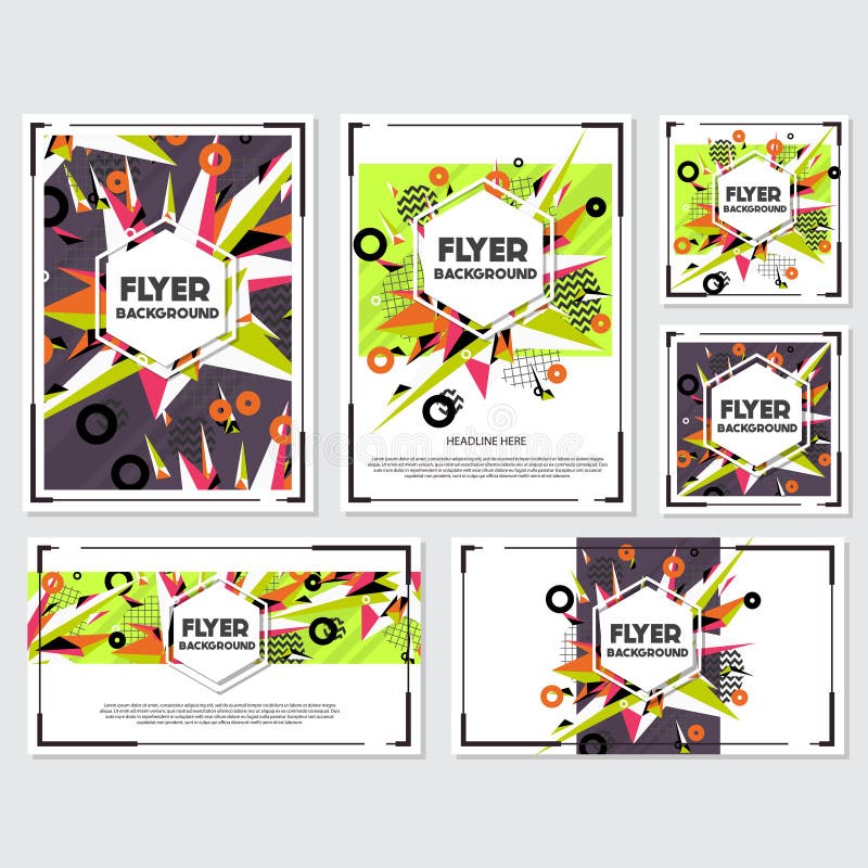 Low Poly Flyer Style Background Design Template Stock Vector ...