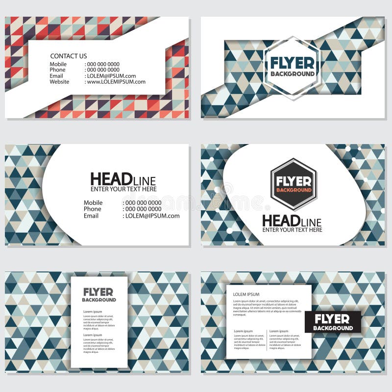 Low Poly Flyer Style Background Design Template Stock Vector ...