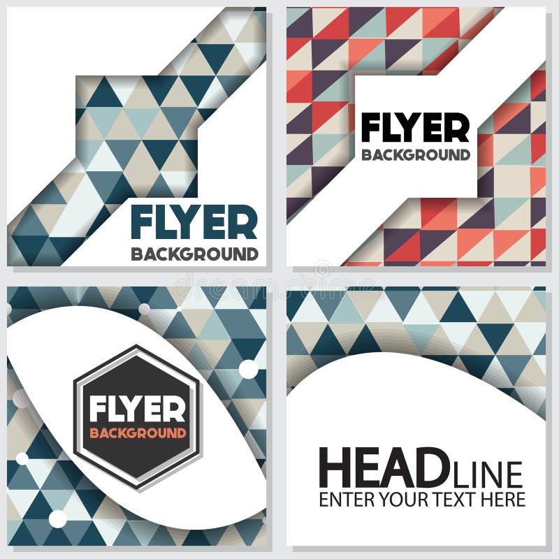 Low Poly Flyer Style Background Design Template Stock Vector ...