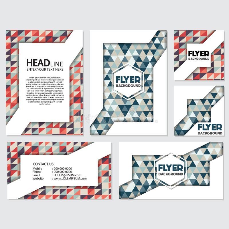 Low Poly Flyer Style Background Design Template Stock Vector ...