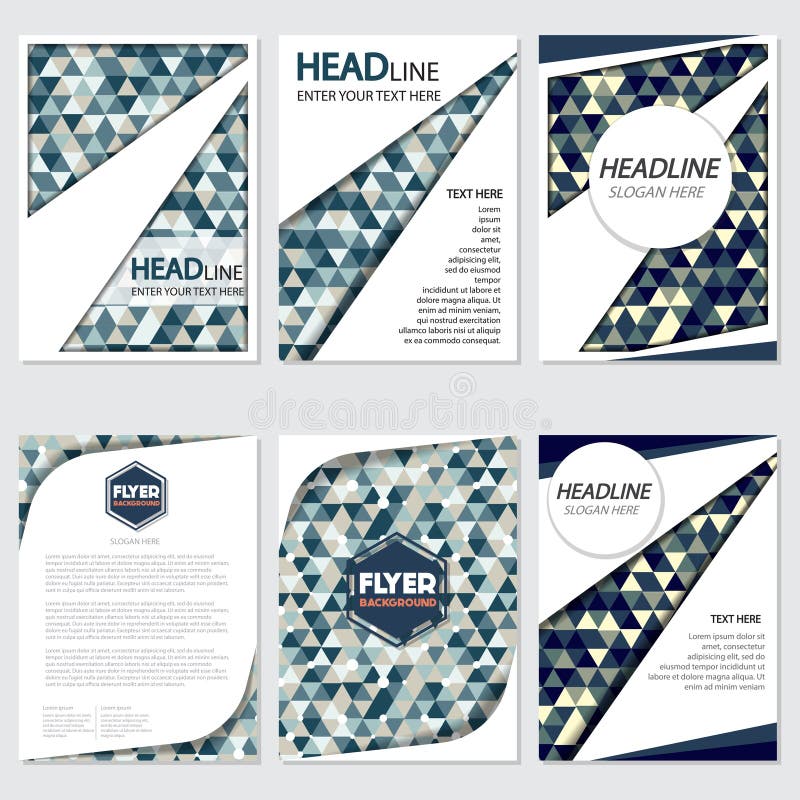 Low Poly Flyer Style Background Design Template Stock Vector ...