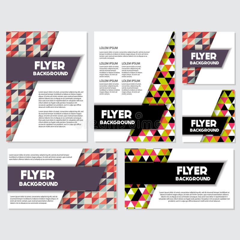 Low Poly Flyer Style Background Design Template Stock Vector ...