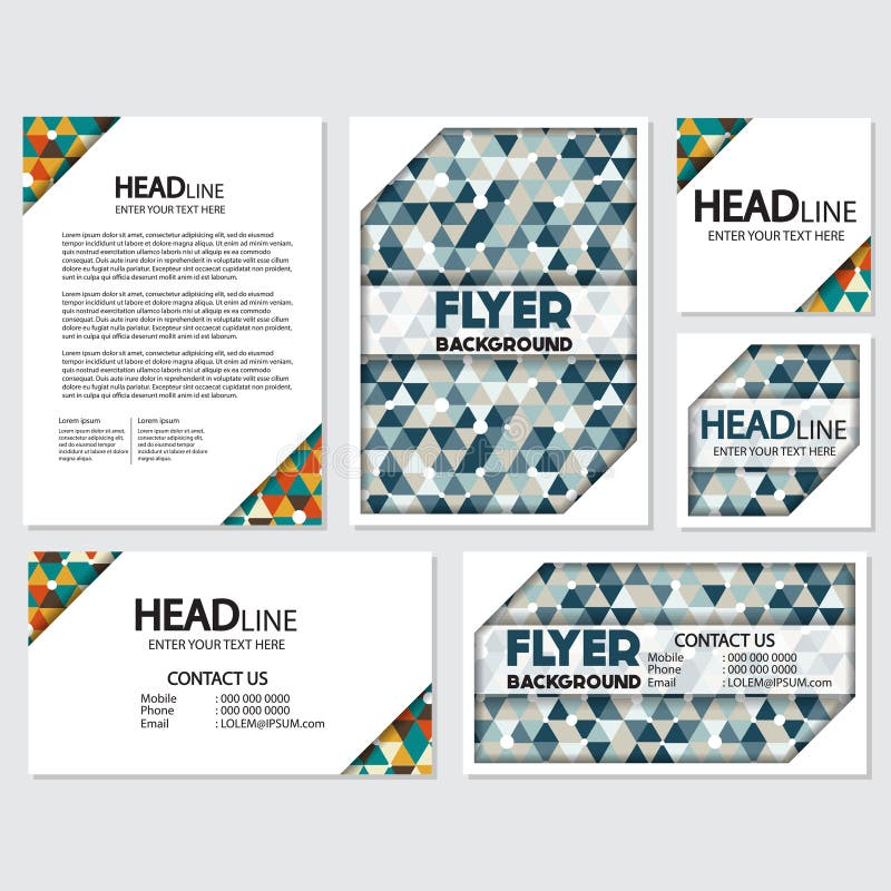 Low Poly Flyer Style Background Design Template Stock Vector ...