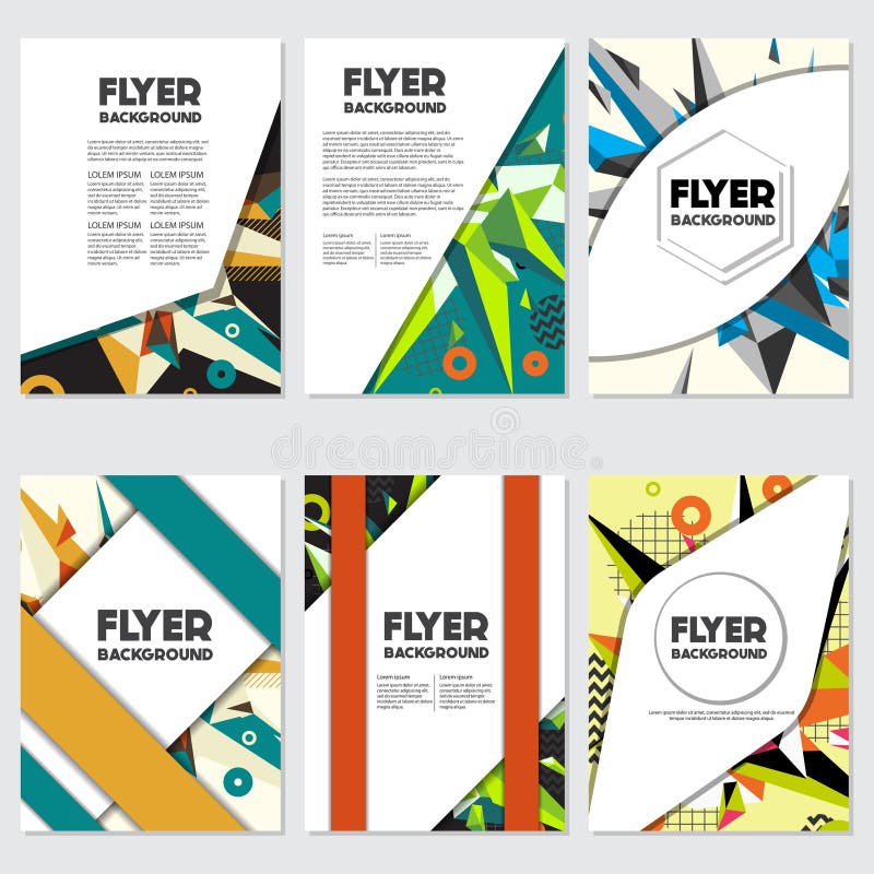 Low Poly Flyer Style Background Design Template Stock Vector ...