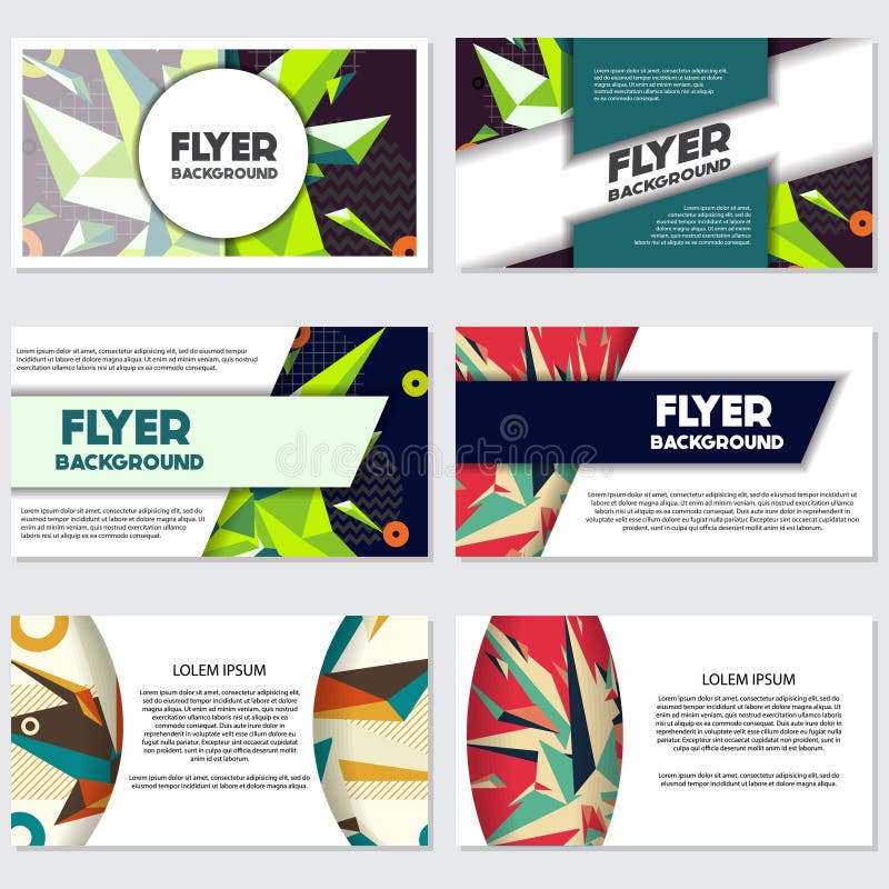Low Poly Flyer Style Background Design Template Stock Vector ...