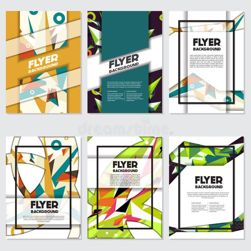 Low Poly Flyer Style Background Design Template Stock Vector ...