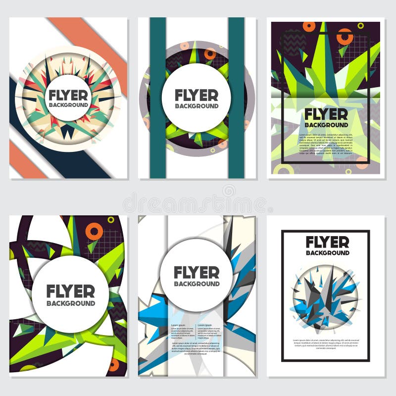 Low Poly Flyer Style Background Design Template Stock Vector ...