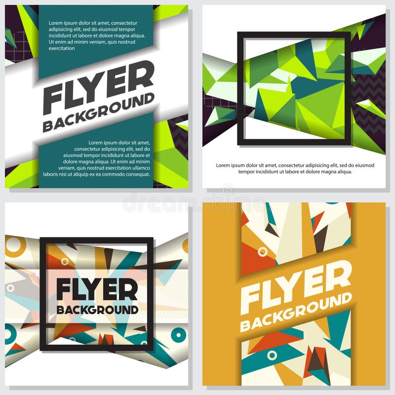 Low Poly Flyer Style Background Design Template Stock Vector ...