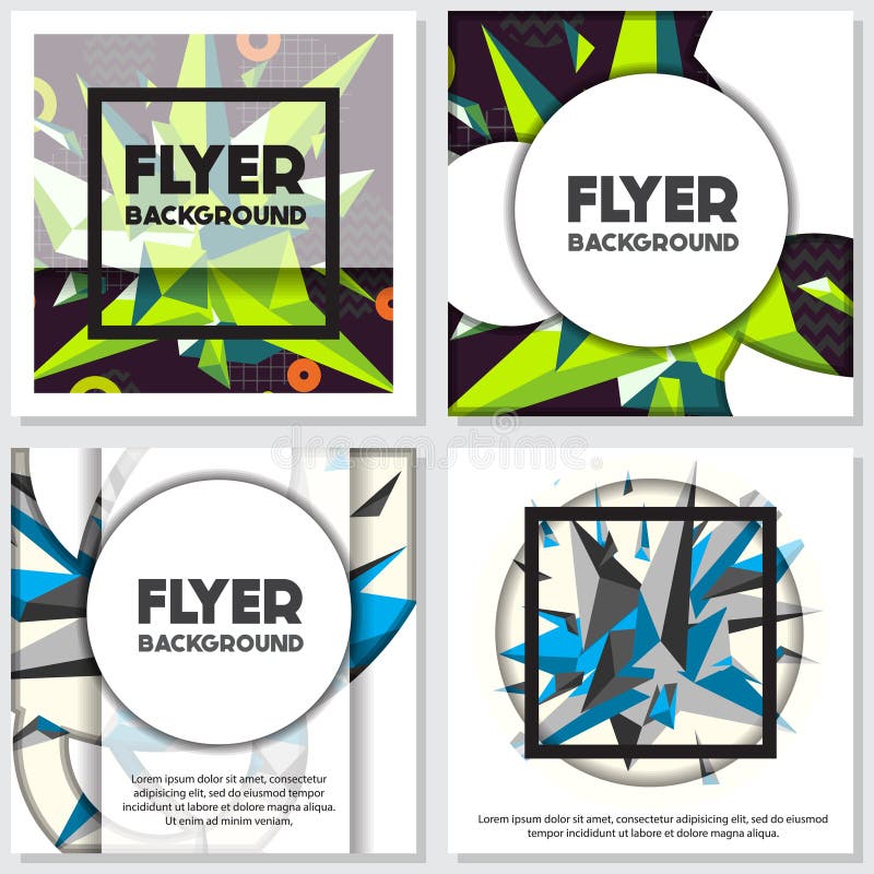 Low Poly Flyer Style Background Design Template Stock Vector ...