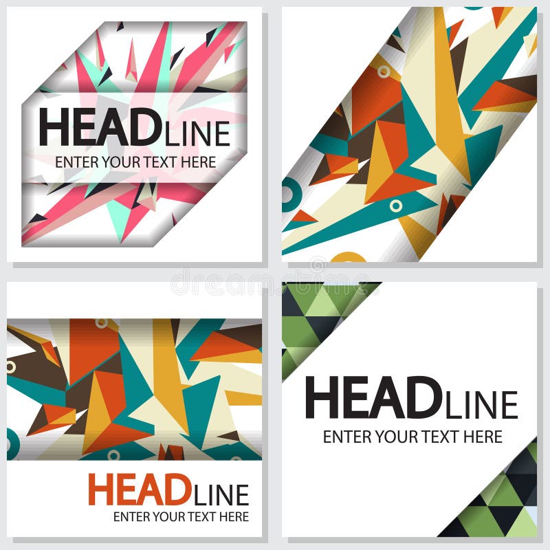 Low Poly Flyer Style Background Design Template Stock Vector ...