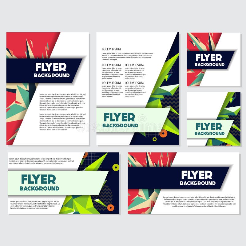 Low Poly Flyer Style Background Design Template Stock Vector ...