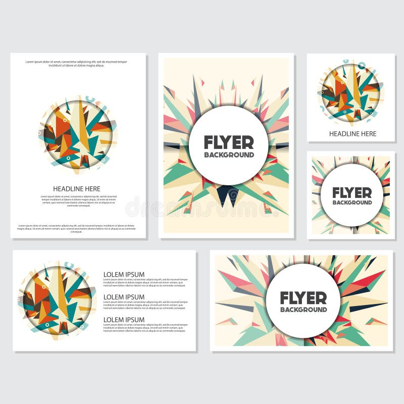 Low Poly Flyer Style Background Design Template Stock Vector ...