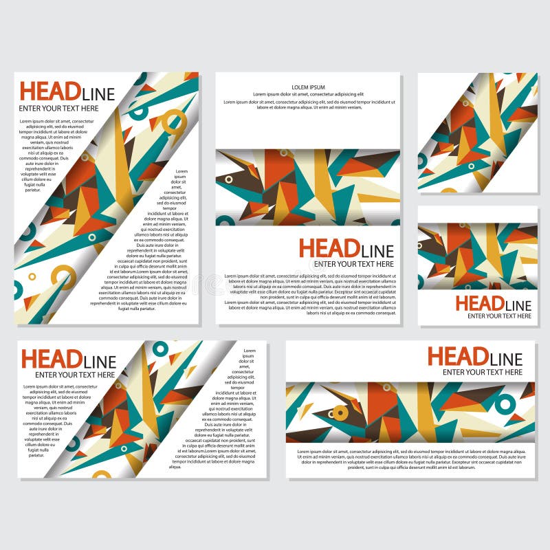 Low Poly Flyer Style Background Design Template Stock Vector ...