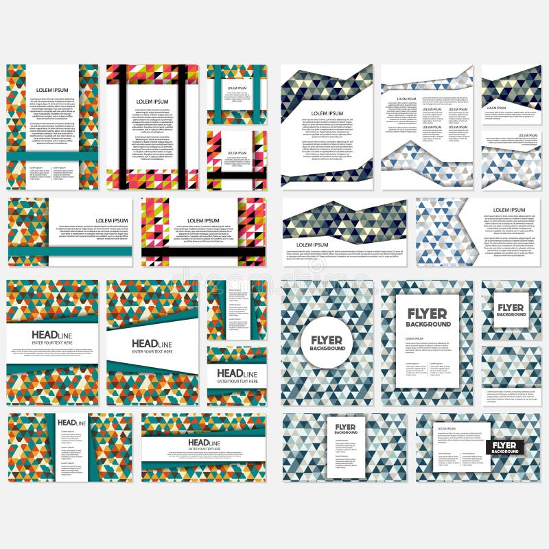 Low Poly Flyer Style Background Design Template Stock Vector ...