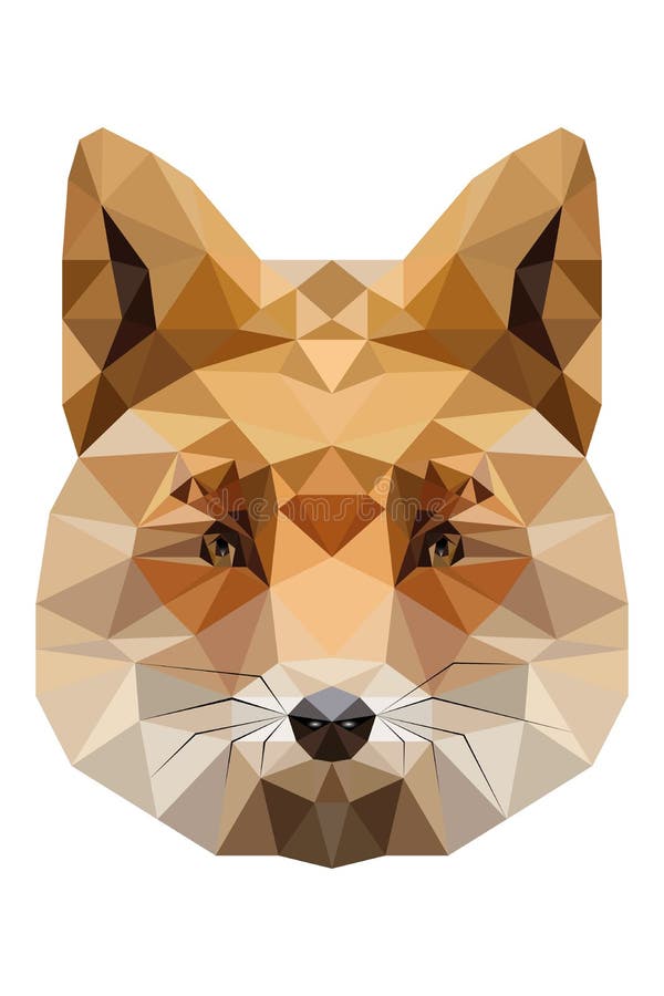 Fox-low-poly Artwork for Print Design Stock Vector - Illustration of ...