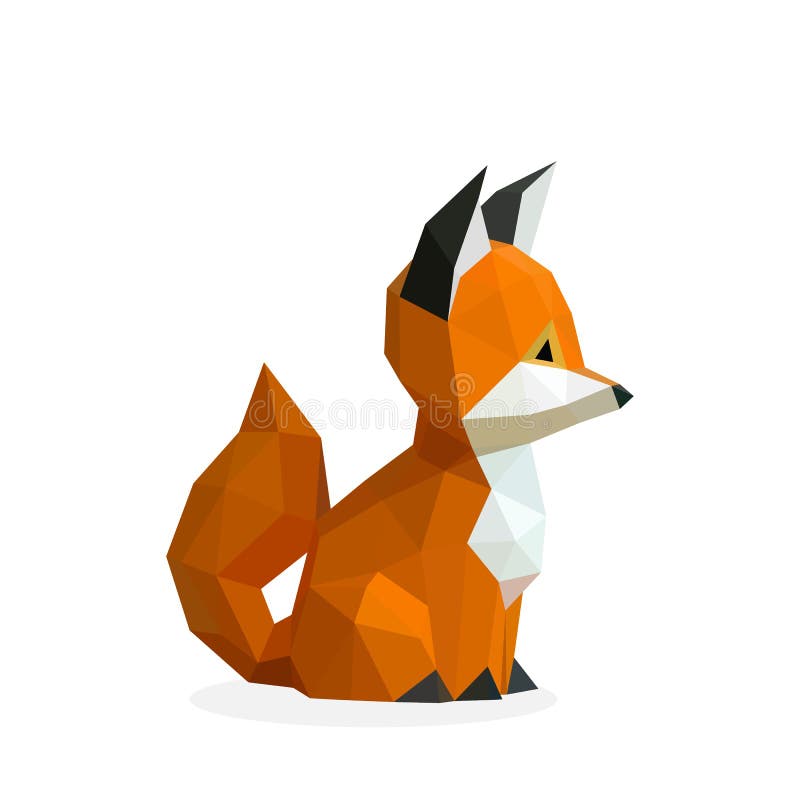 Low Poly Fox Image. Polygonal Animal Vector Illustration Logo Stock ...