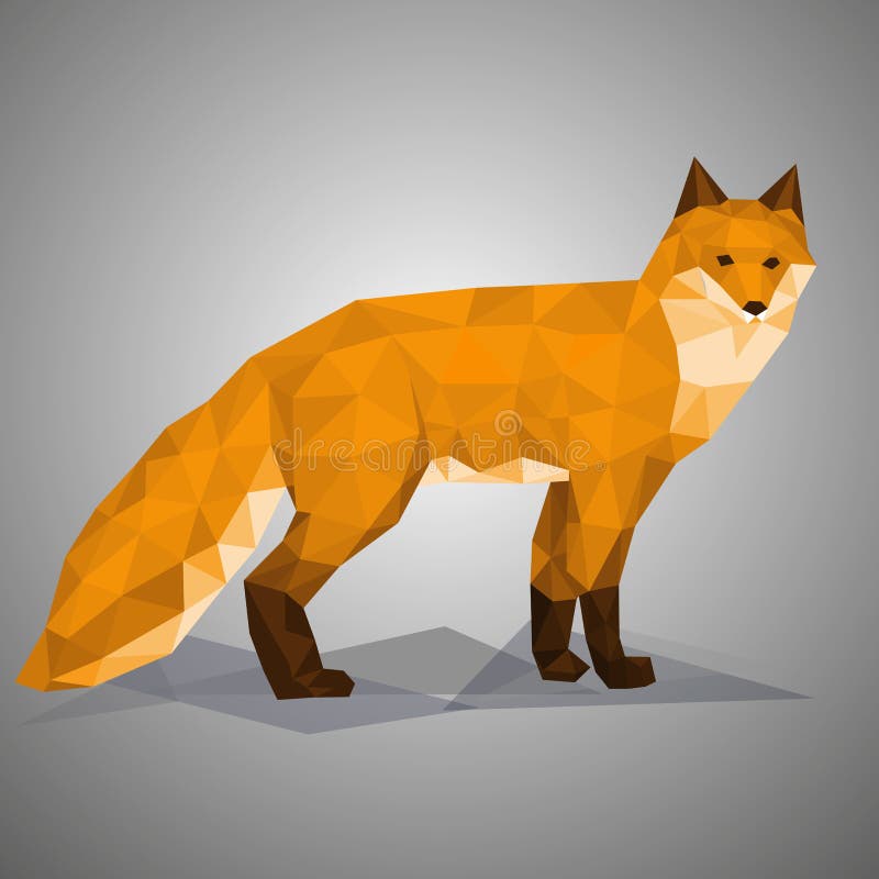 Low Poly Illustration Fox Stock Illustrations – 388 Low Poly ...